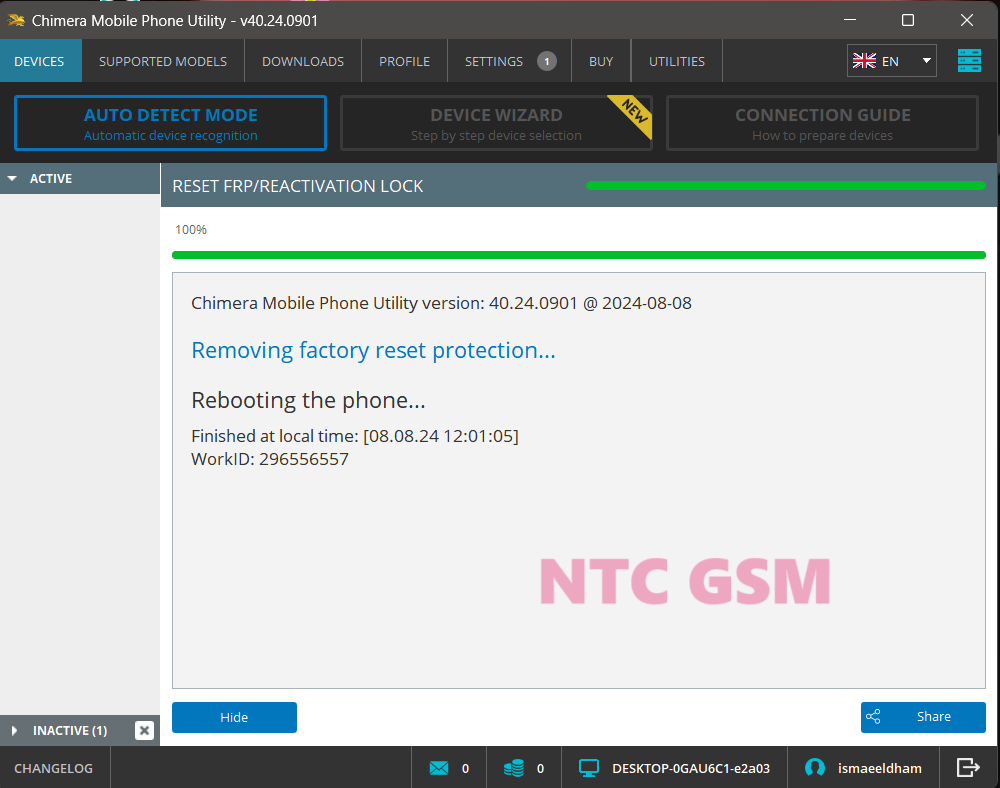 Reset FRP INFINX SMART 7 PIUS (X6517) Via Chimera - ntcgsm